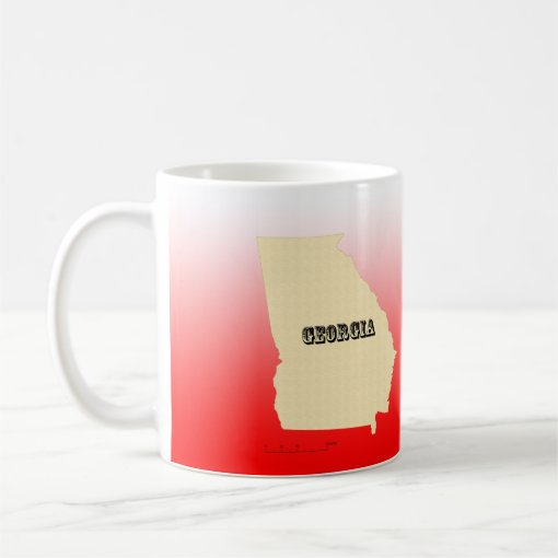 Mug - Georgia State Map with City | Zazzle