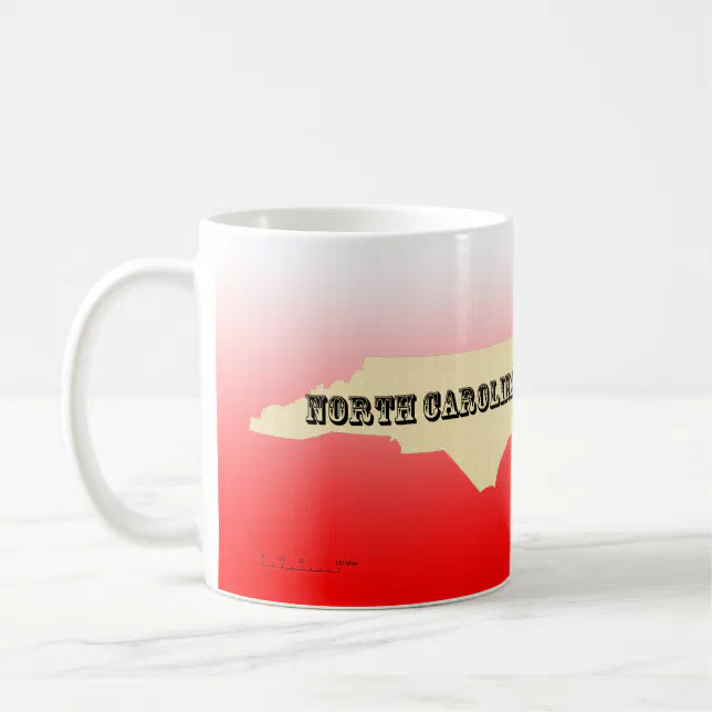 Mug - North Carolina State Map with City | Zazzle