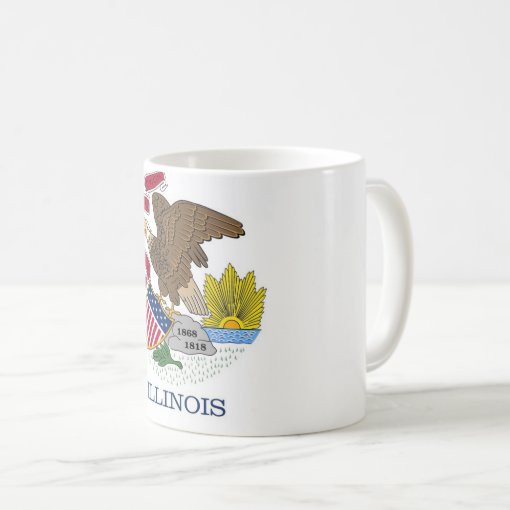 Mug with Flag of Illinois State - USA | Zazzle