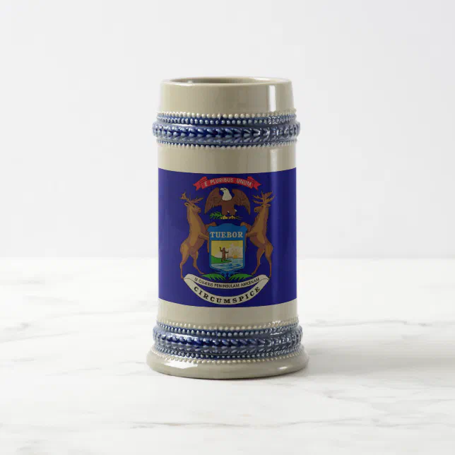 Mug with Flag of Michigan State -USA | Zazzle