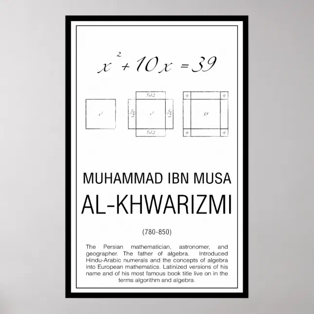 Muhammad Al-Khwarizmi Poster | Zazzle