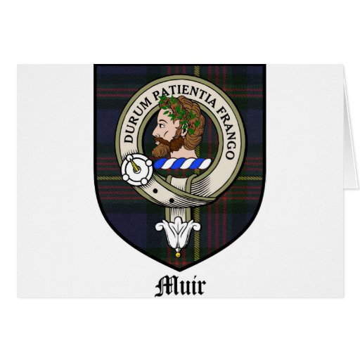 Muir Clan Crest Badge Tartan Card | Zazzle