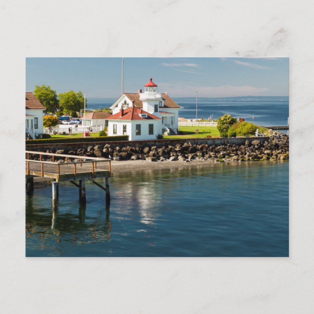 Mukilteo Lighthouse, Mukilteo, Washington, USA Postcard | Zazzle