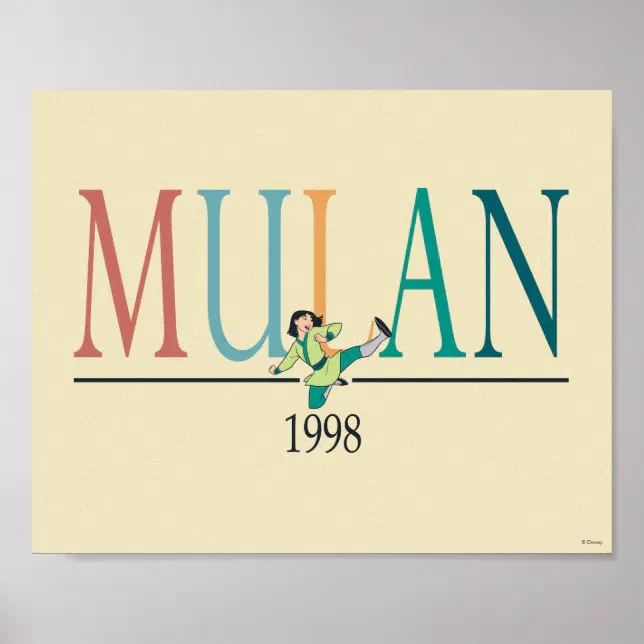 Mulan 1998 Graphic Poster | Zazzle