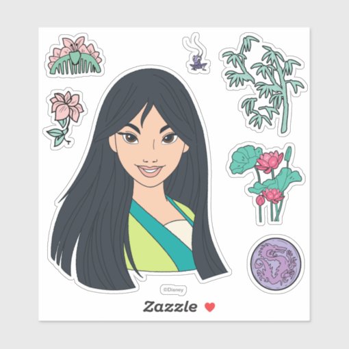 Mulan Icons Sticker | Zazzle