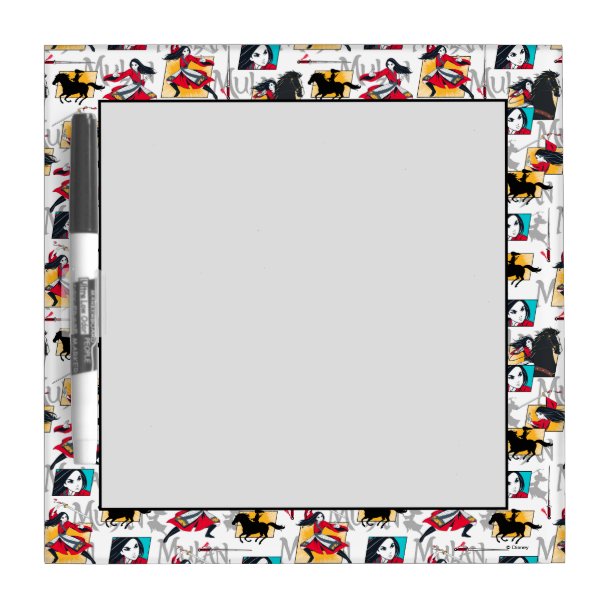 Mulan Illustrated Panels Pattern Fabric | Zazzle.com