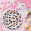 Mulan Illustrated Panels Pattern Paper Plates | Zazzle