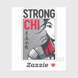Mulan "Strong Chi" Illustration Sticker | Zazzle