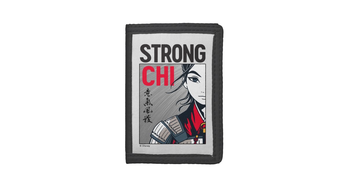 Mulan "Strong Chi" Illustration Trifold Wallet | Zazzle
