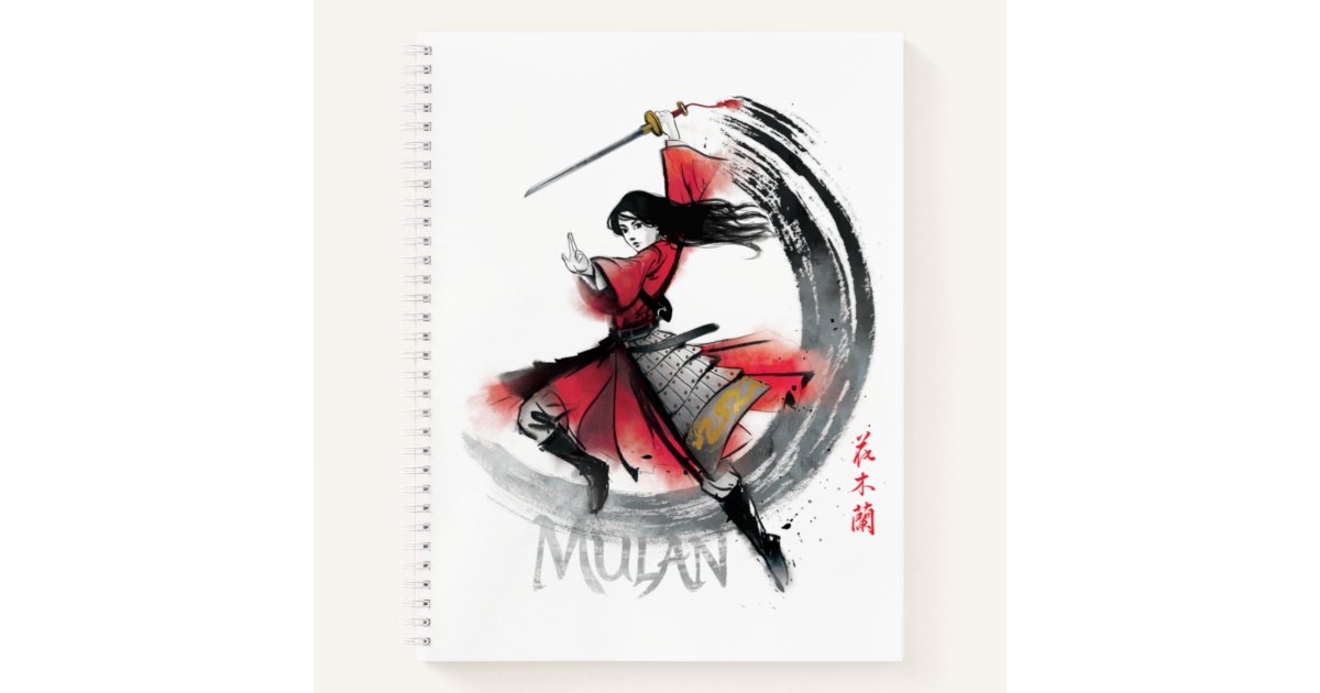 Mulan Sword Art Watercolor Notebook | Zazzle