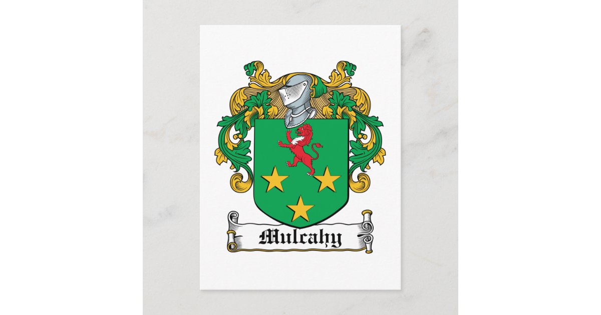 Mulcahy Family Crest Postcard | Zazzle