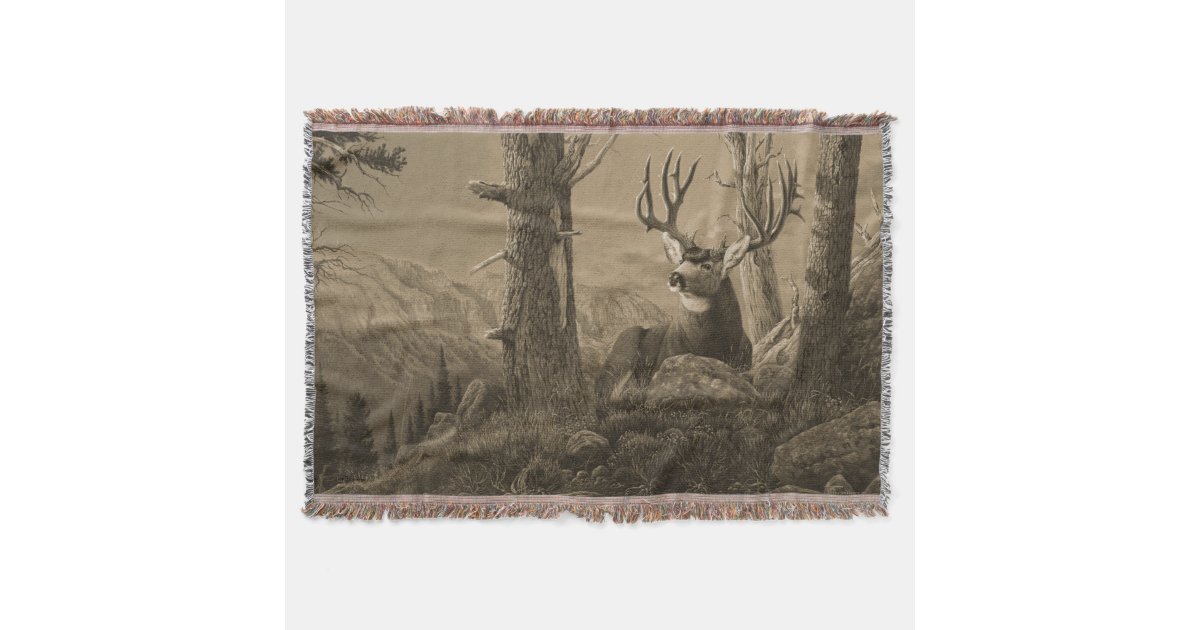 Mule Deer Throw Blanket | Zazzle