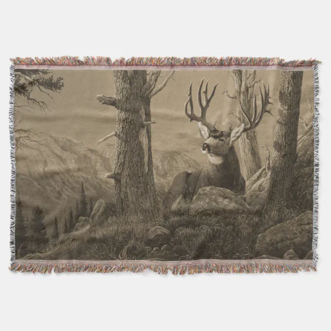 Mule Deer Throw Blanket | Zazzle