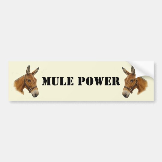 Mule Power Bumper Sticker | Zazzle.com