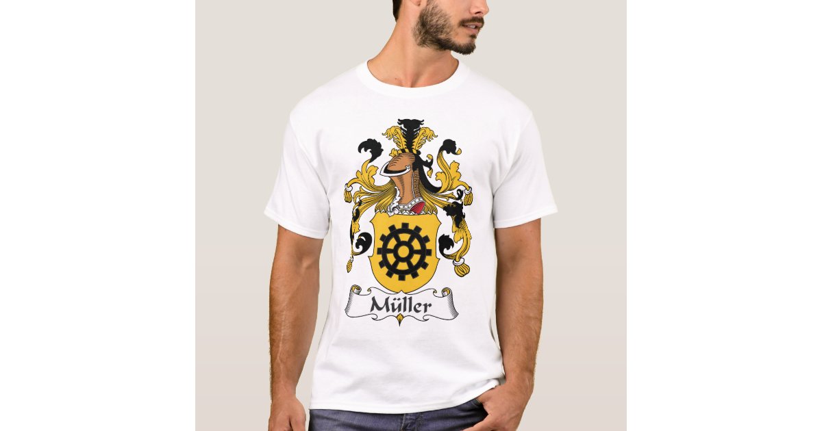 Muller Family Crest T-Shirt | Zazzle