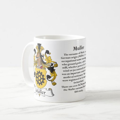 Muller Family German Coat of Arms Mug | Zazzle