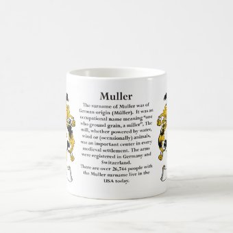 Muller Family German Coat of Arms Mug | Zazzle