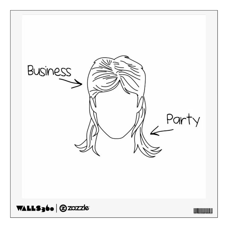 Mullet Anatomy Wall Decal | Zazzle