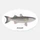 Mullet Fish Oval Sticker | Zazzle