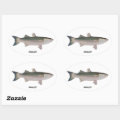 Mullet Fish Oval Sticker | Zazzle