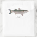 Mullet Fish Oval Sticker | Zazzle