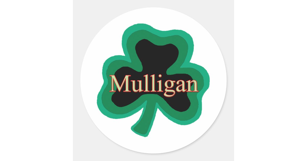 Mulligan Family Classic Round Sticker | Zazzle