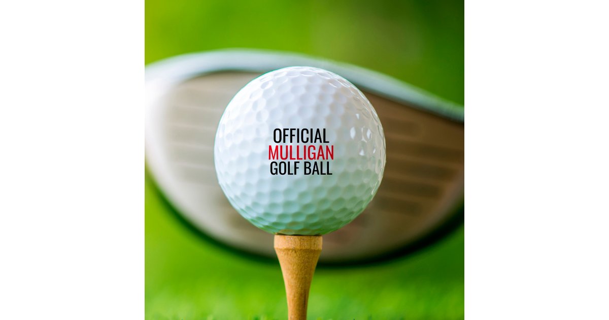 Mulligan Funny Golf Balls | Zazzle