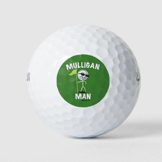MULLIGAN MAN FUNNY GOLF BALLS | Zazzle.com
