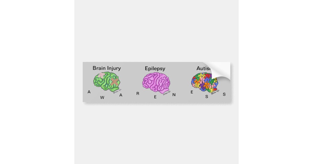 Multi-Brain Bumper Sticker | Zazzle