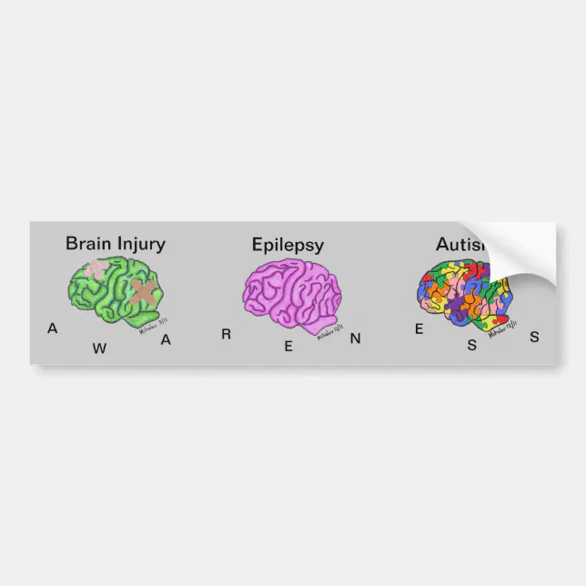 Multi-Brain Bumper Sticker | Zazzle