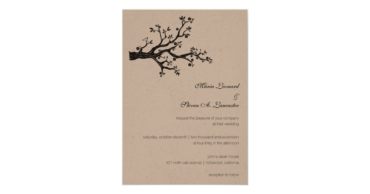 Branch Wedding Invite Template