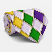 Multi Color Diamond Pattern Mardi Gras Tie d2 | Zazzle