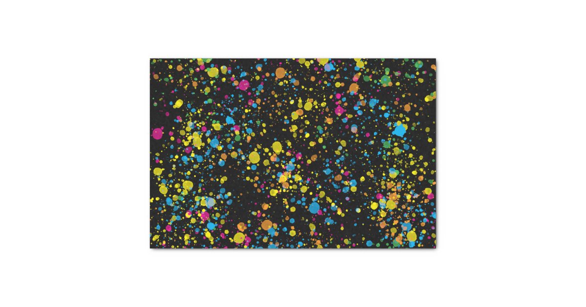 Multi-Color Mini Paint Splatter Confetti Blast Tissue Paper | Zazzle