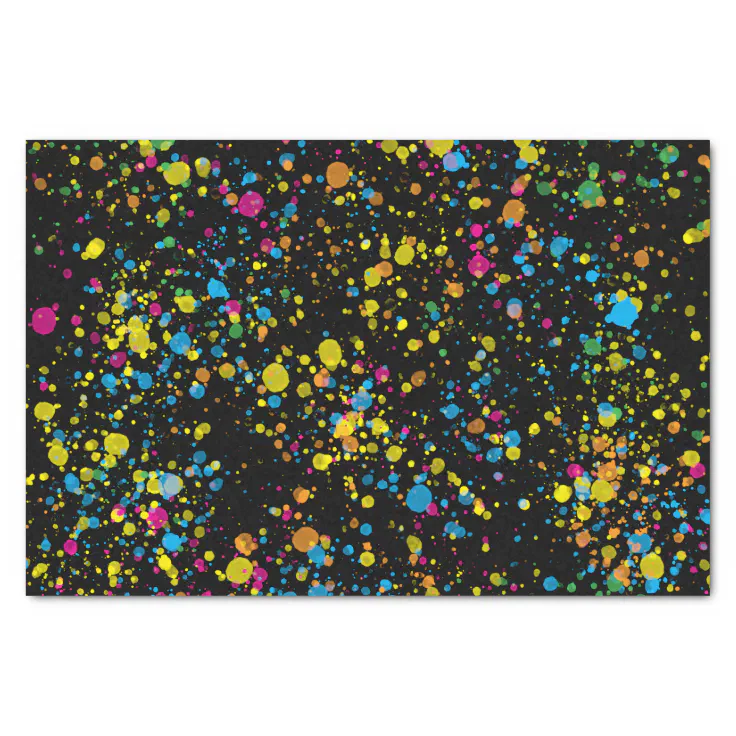 Multi-Color Mini Paint Splatter Confetti Blast Tissue Paper | Zazzle