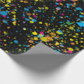 Multi-Color Mini Paint Splatter Confetti Blast Wrapping Paper | Zazzle