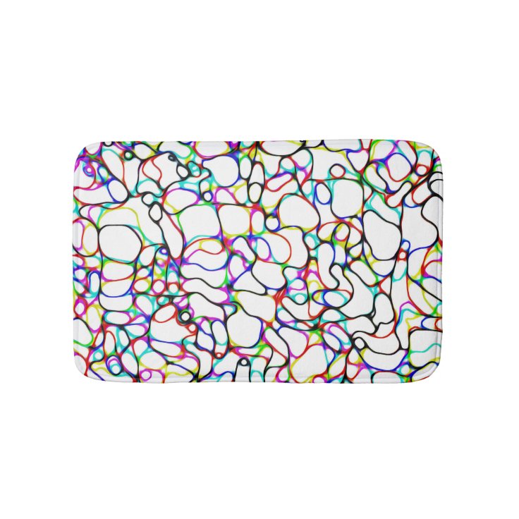 Multi-Color Pattern Bath Mat | Zazzle