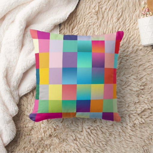 “Multi Colored Design” Throw Pillow | Zazzle
