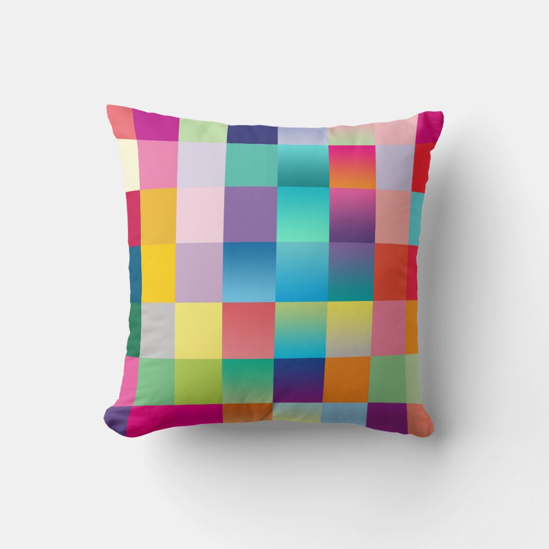 “Multi Colored Design” Throw Pillow | Zazzle