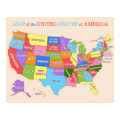 Multi-Colored Map Of the United States Poster | Zazzle