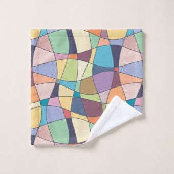 Multi-Colored Patterned Bath Towel Set | Zazzle