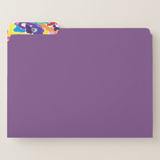 Multi-colored + purple file folder | Zazzle