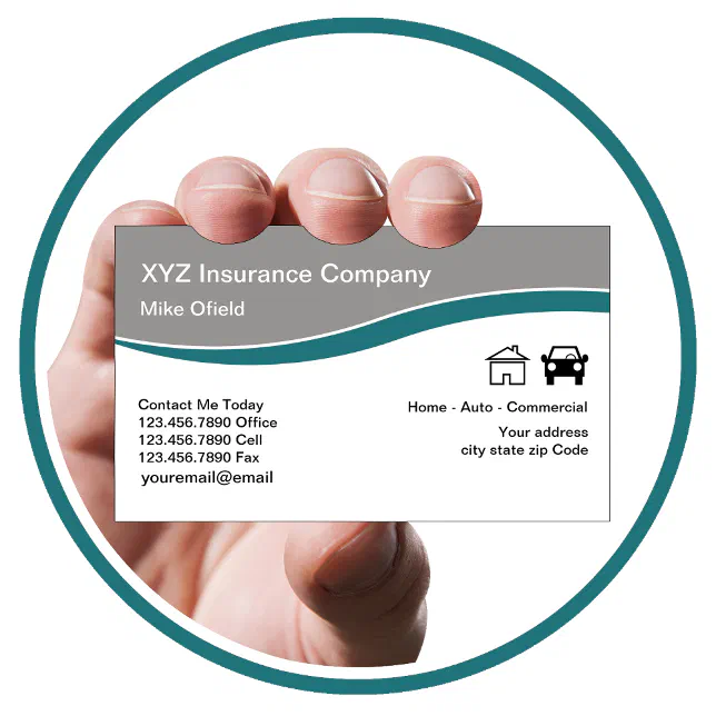 Multi-Line Insurance Agent Business Card | Zazzle