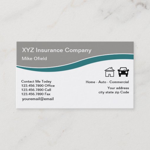 Multi-Line Insurance Agent Business Card | Zazzle