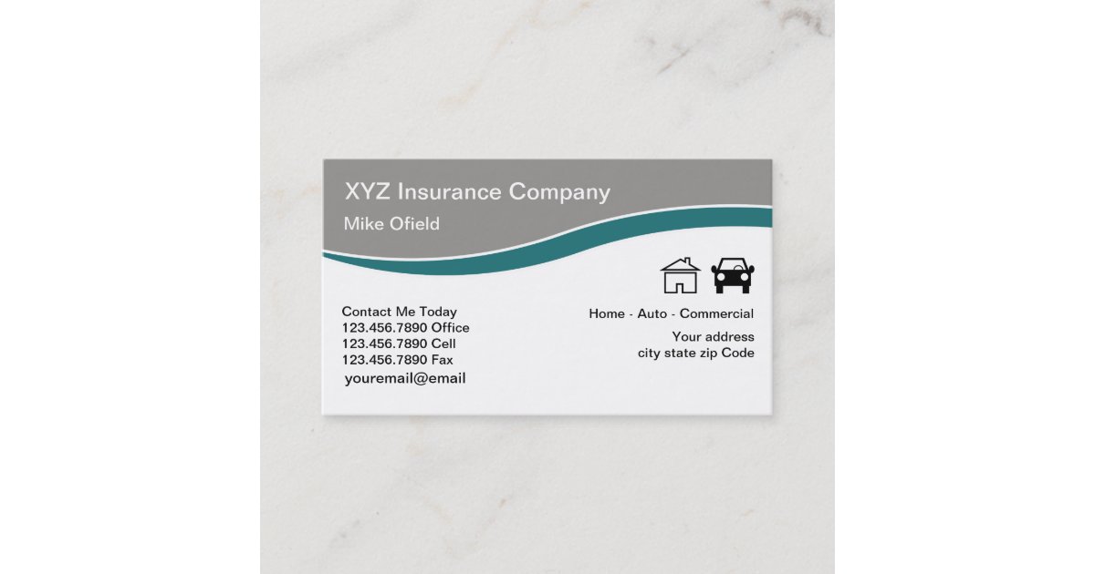 Multi-Line Insurance Agent Business Card | Zazzle