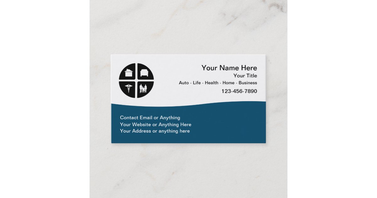 Multi Line Insurance Agent Logo Business Cards | Zazzle