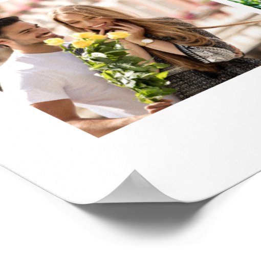 Multi Photo 54 Picture Grid Collage White Poster | Zazzle