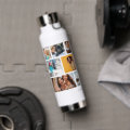 Multi Photo Collage Modern Personalized Name Water Bottle | Zazzle