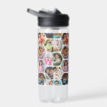 Multi Photo Collage Simple Modern Hexagon Pattern Water Bottle | Zazzle