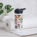 Multi Photo Collage Simple Modern Hexagon Pattern Water Bottle | Zazzle