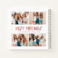 Multi photo colorful fun typography best friends notebook | Zazzle